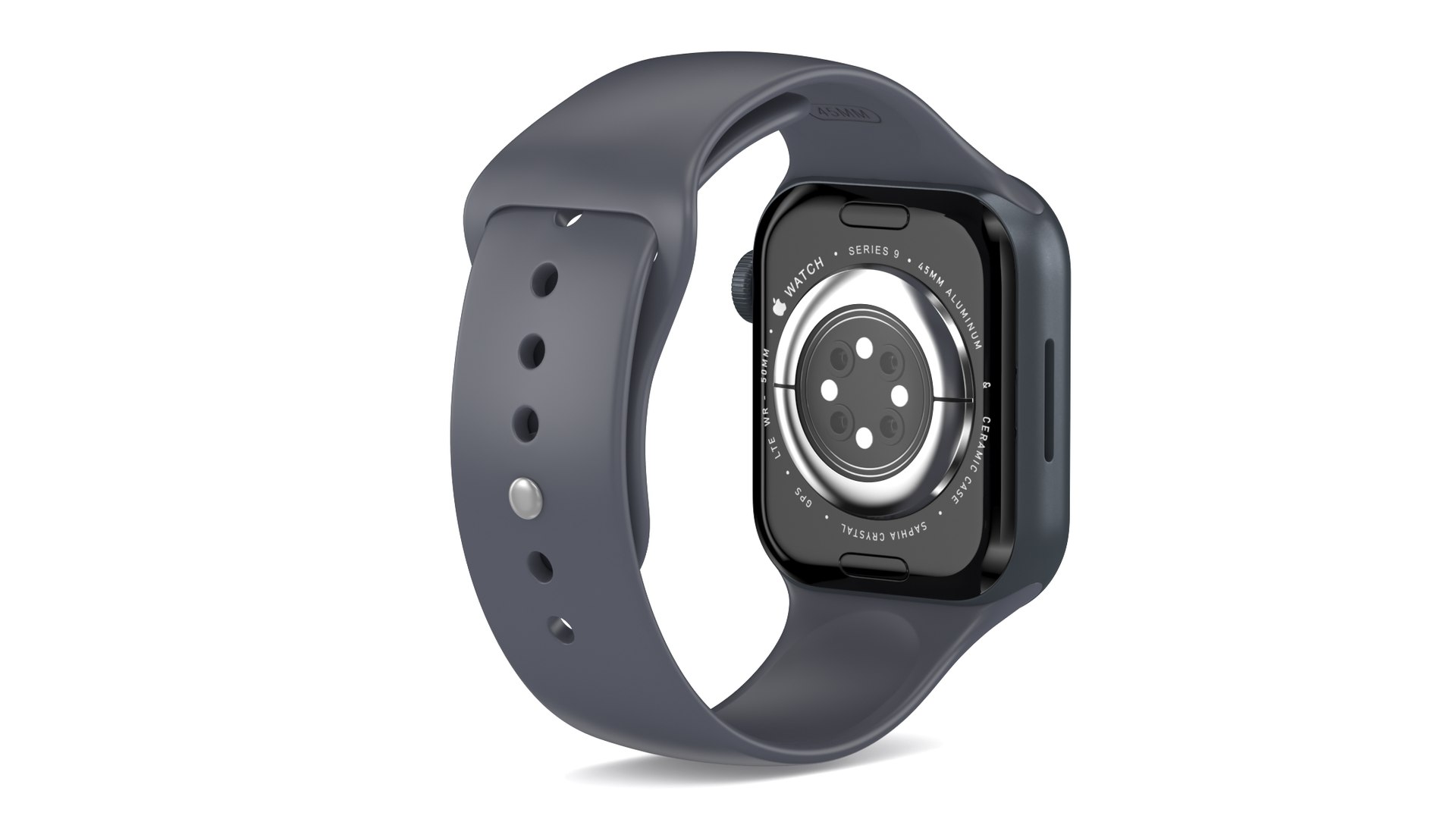 3D Apple Watch Series 9 Aluminum Midnight Model - TurboSquid 2292155