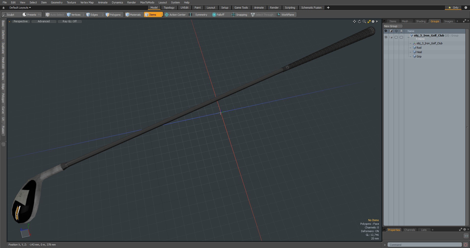 3 Iron Golf Club 3D - TurboSquid 2148599