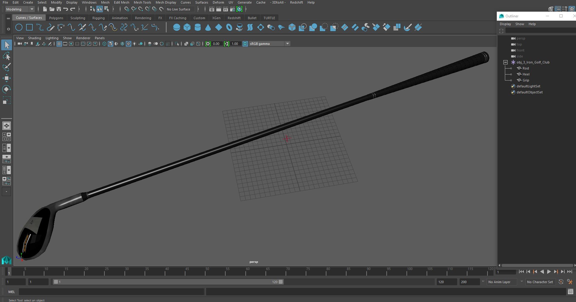 3 Iron Golf Club 3D - TurboSquid 2148599