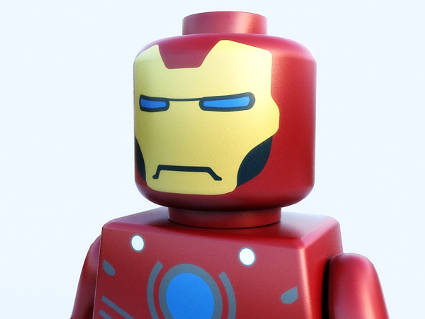 3d lego character - ironman model