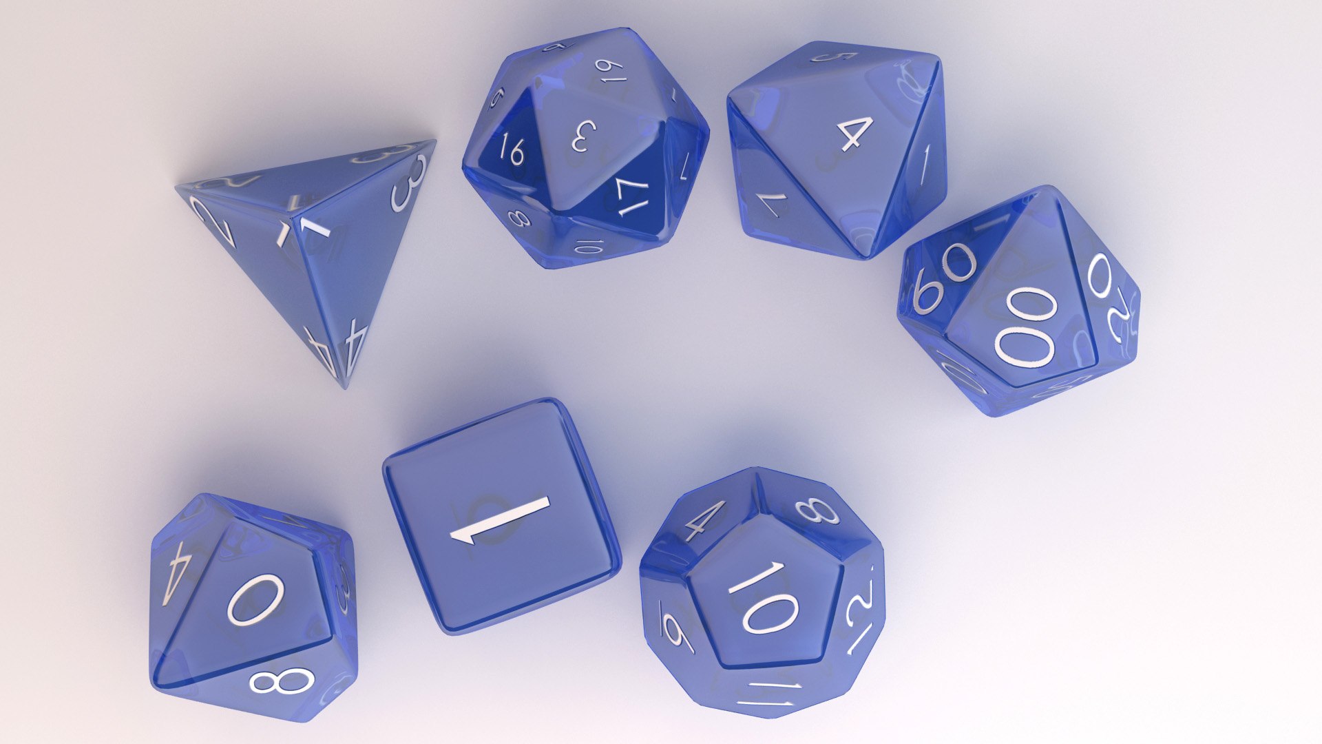 3D Dice D4 Numbers Model - TurboSquid 1595263