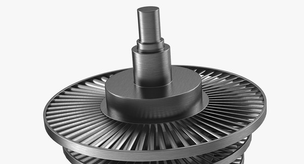 3D steam turbine rotor model - TurboSquid 1400547