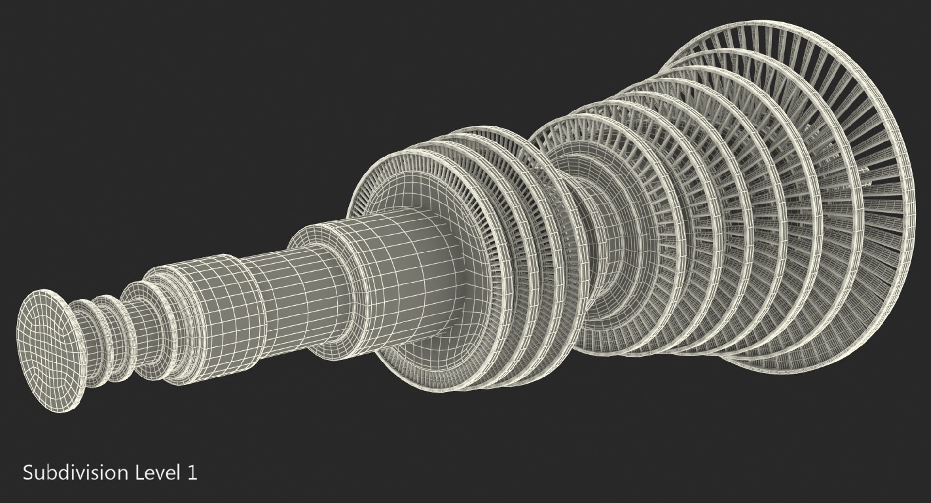 3D Steam Turbine Rotor Model - TurboSquid 1400547