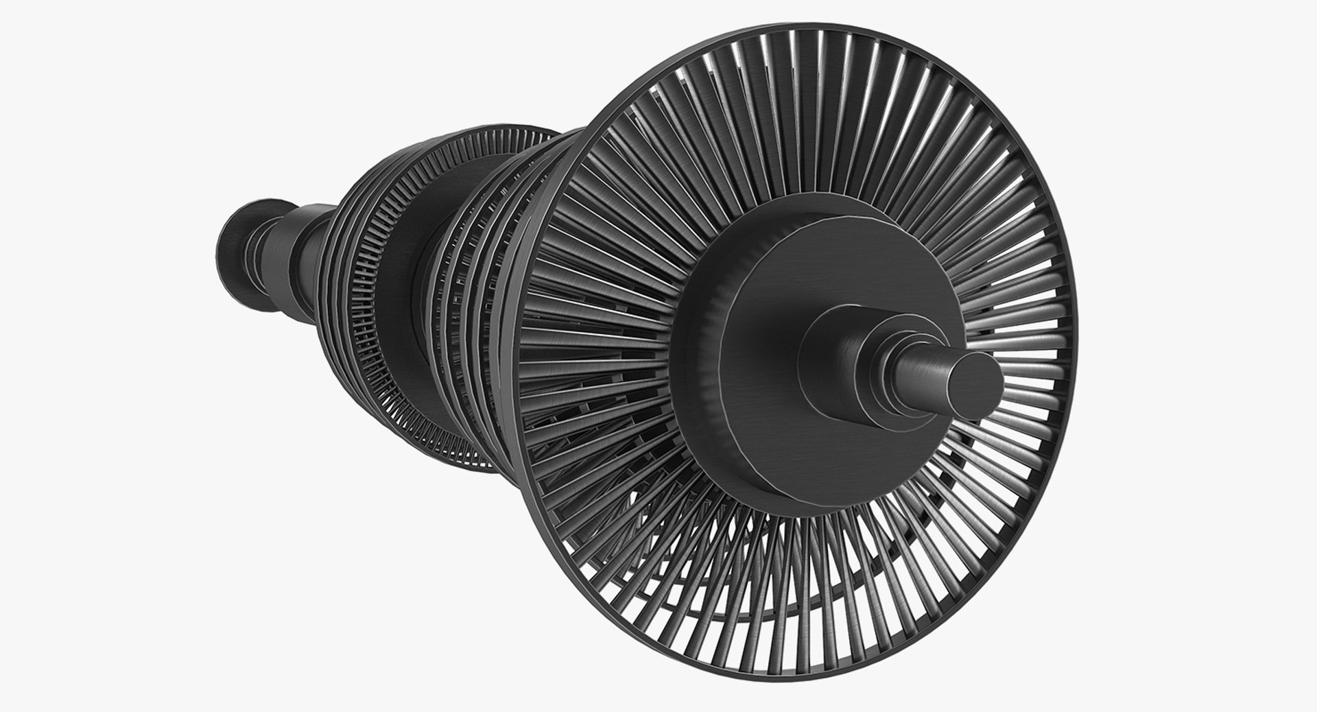 3D Steam Turbine Rotor Model - TurboSquid 1400547