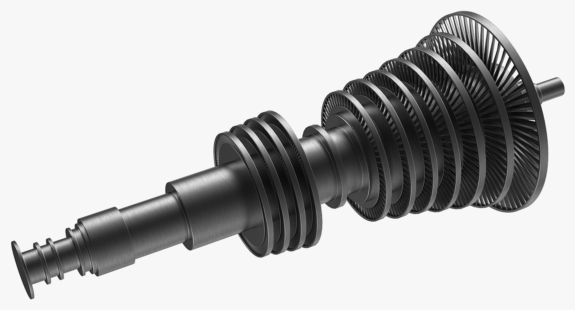 3D Steam Turbine Rotor Model - TurboSquid 1400547