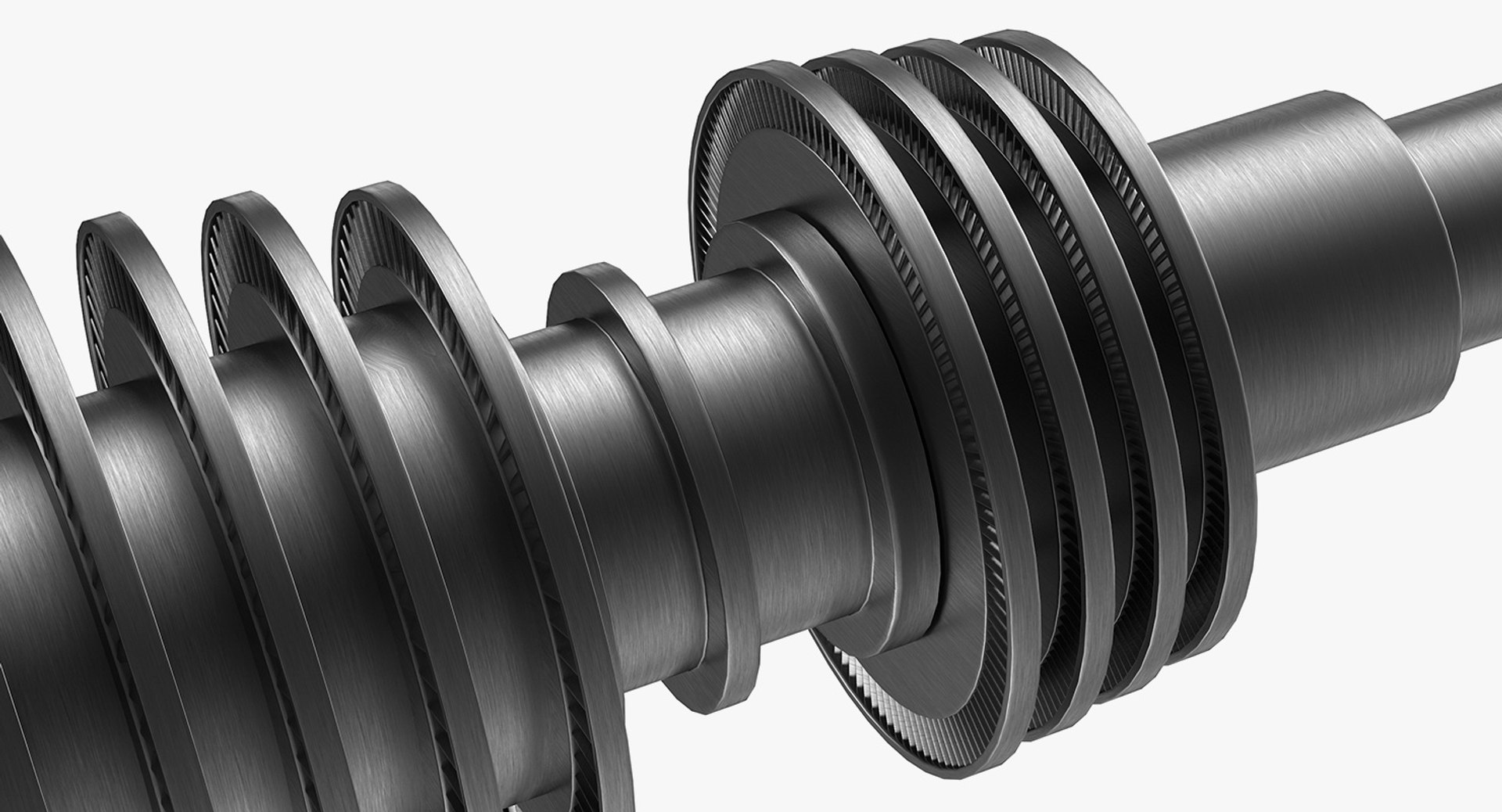 3D Steam Turbine Rotor Model - TurboSquid 1400547