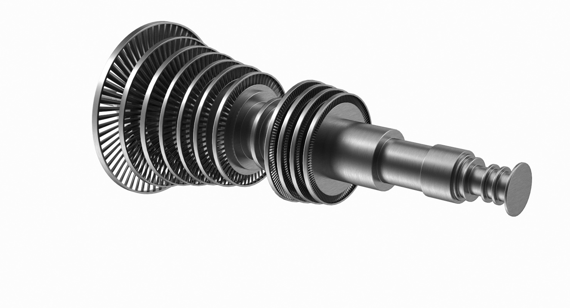 3D Steam Turbine Rotor Model - TurboSquid 1400547