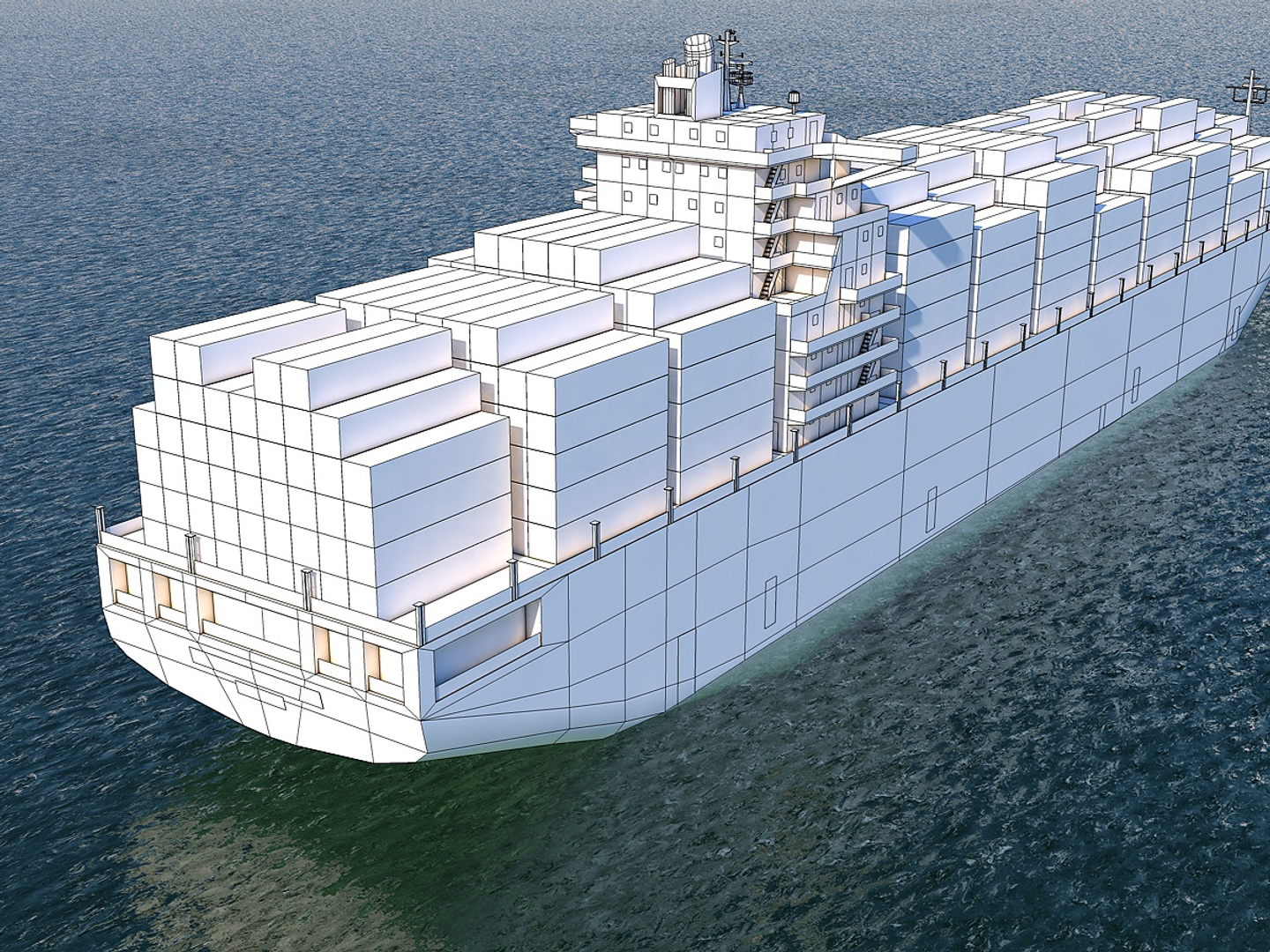 3D cargo ship clean - TurboSquid 1429515