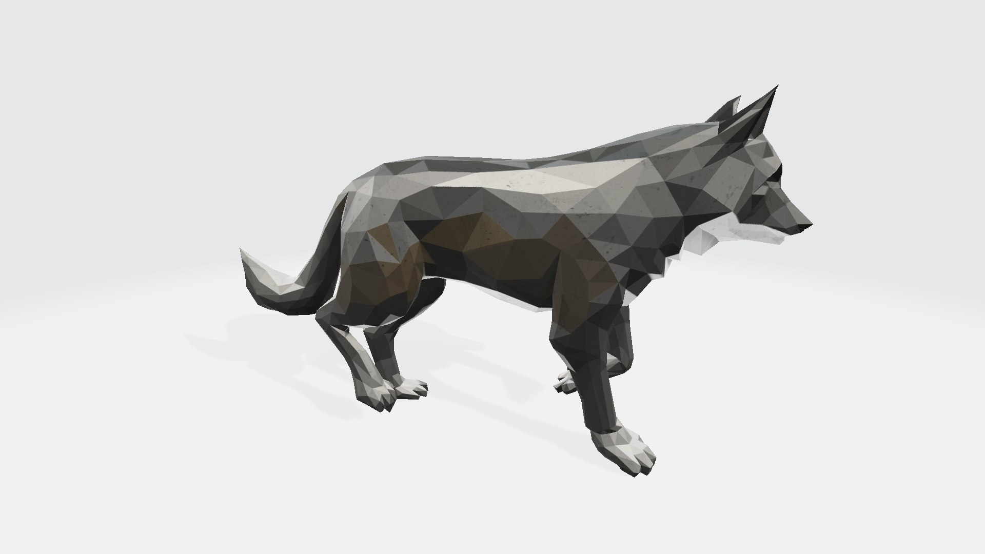 Grey Wolf - Low Poly 3D Model - TurboSquid 2292862