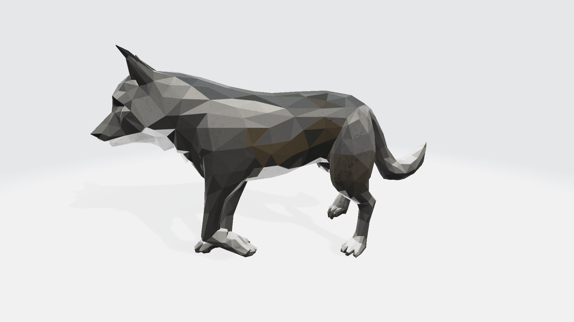 Grey Wolf - Low Poly 3D Model - TurboSquid 2292862