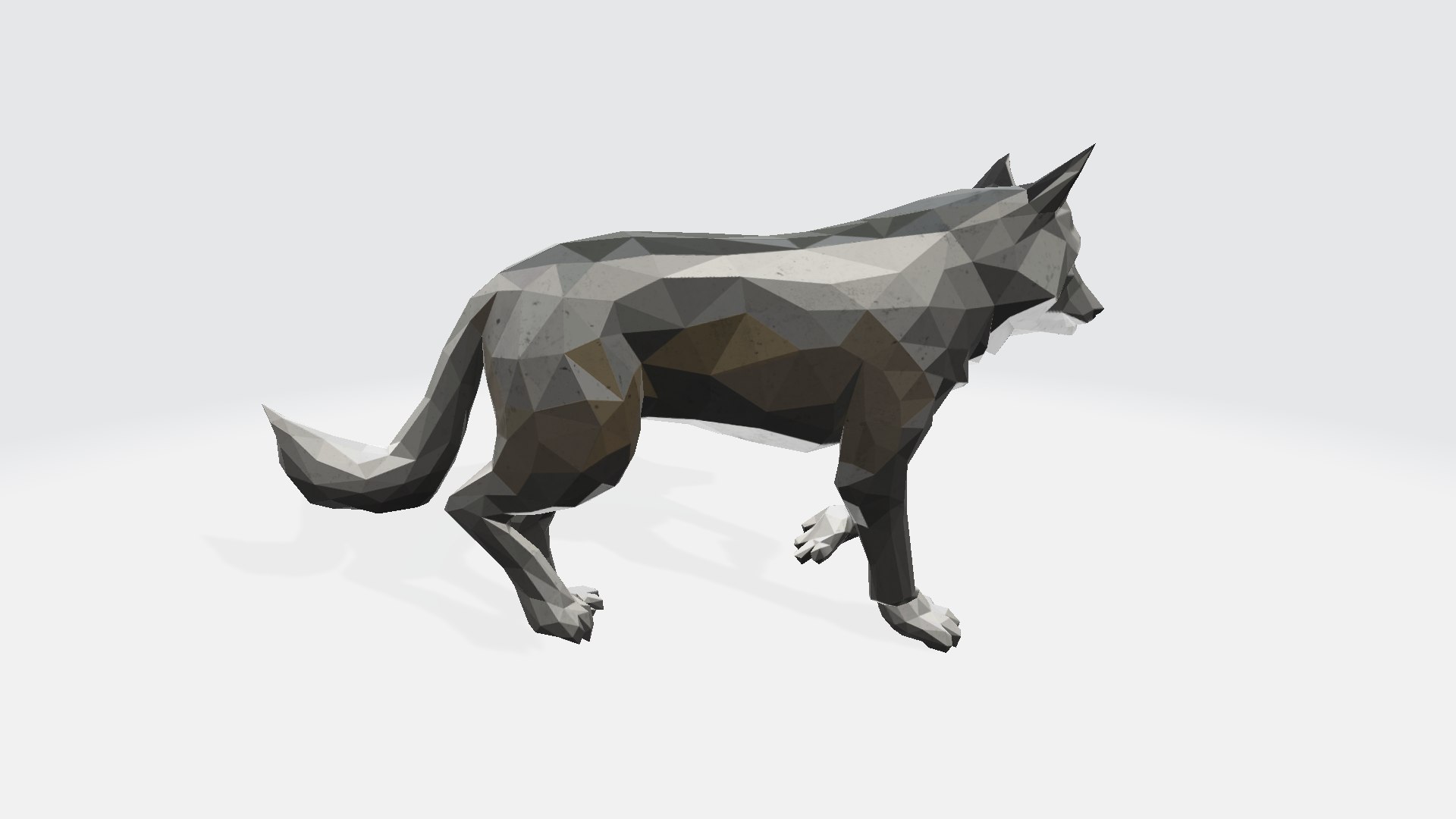 Grey Wolf - Low Poly 3D Model - TurboSquid 2292862