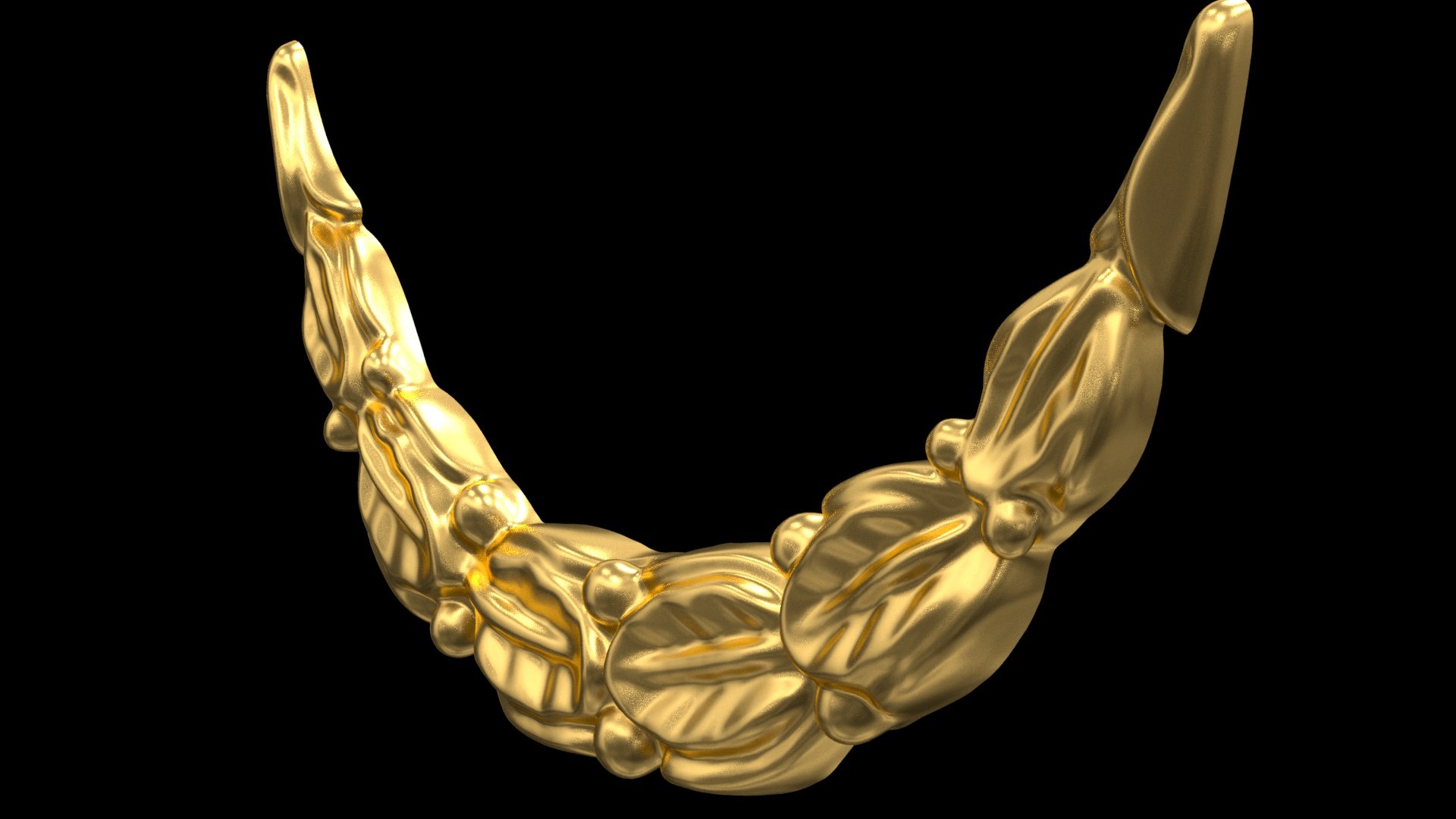 Plaster Decorative Bow DS428 3D Model - TurboSquid 2378409