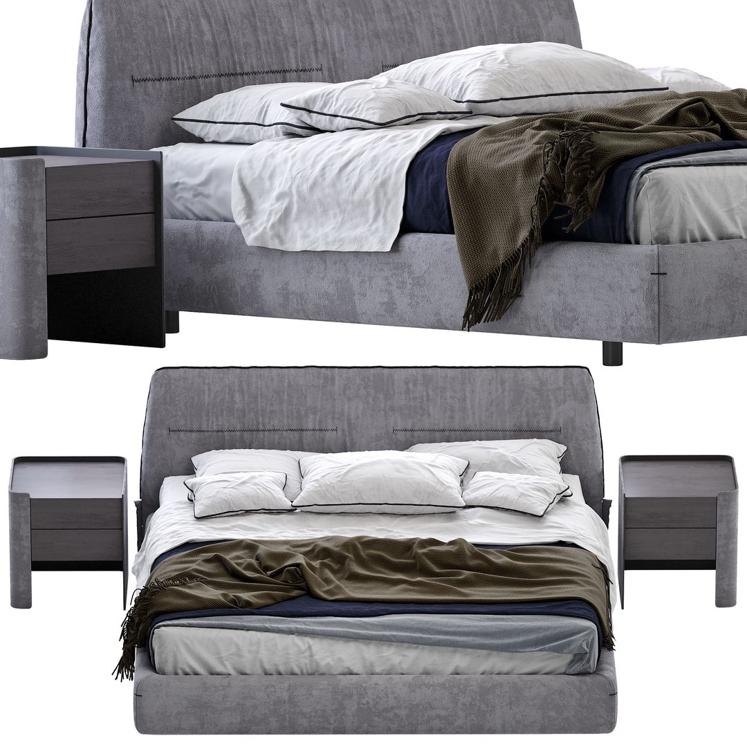 Bed Poliform Jacqueline 3D Model - TurboSquid 1564148