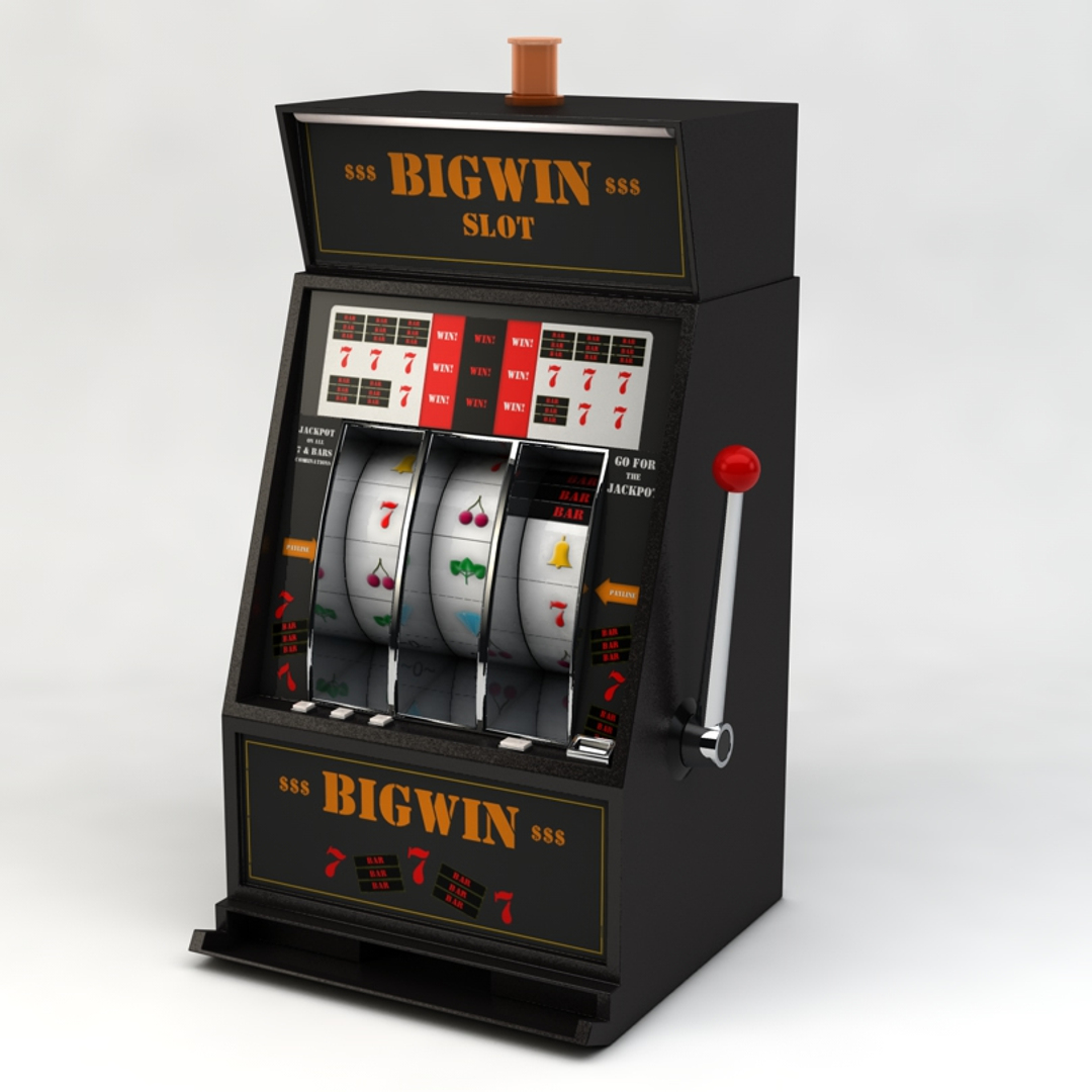 casino slot machine 3d obj