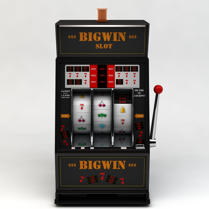 casino slot machine 3d obj