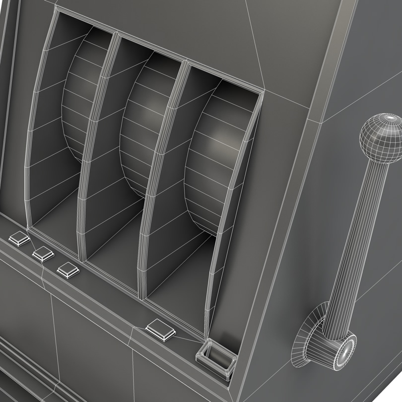 casino slot machine 3d obj