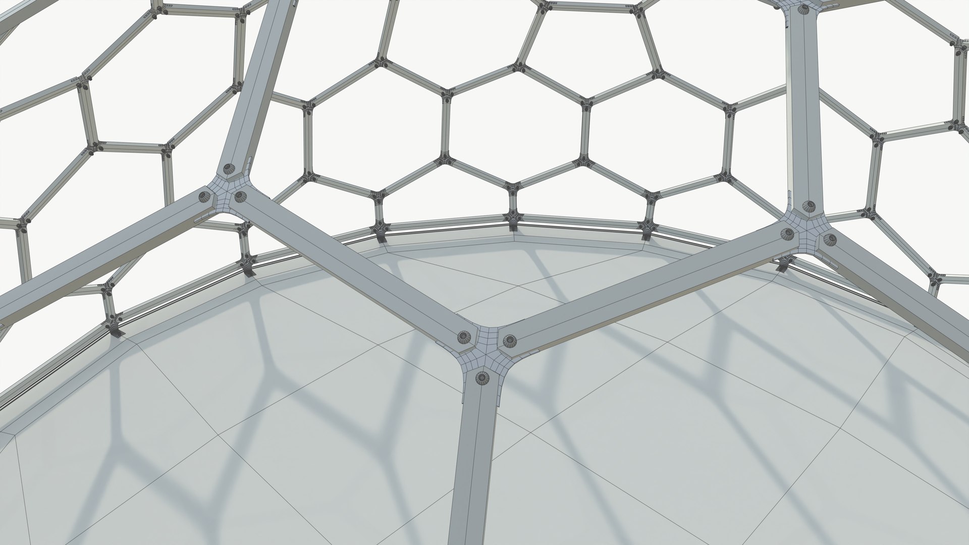 Wooden Geodesic Dome V4 Hexagonal Structure 3D Model - TurboSquid 2420961