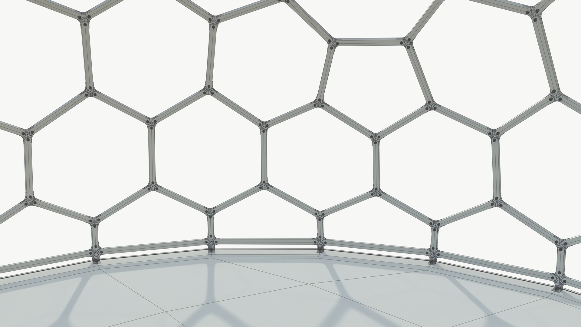 Wooden Geodesic Dome V4 Hexagonal Structure 3D Model - TurboSquid 2420961