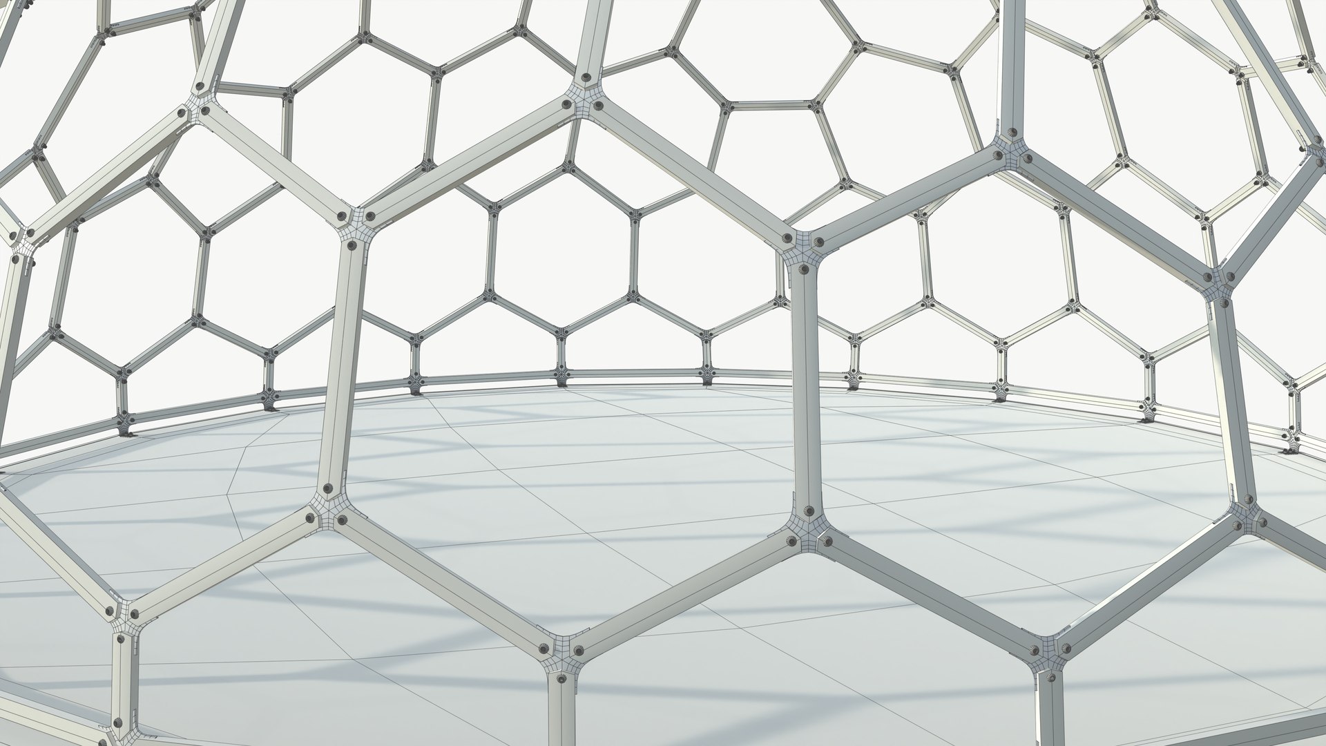Wooden Geodesic Dome V4 Hexagonal Structure 3D Model - TurboSquid 2420961