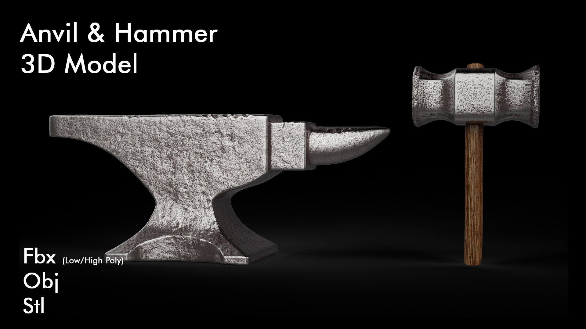 3D Anvil and Hammer - TurboSquid 2162455
