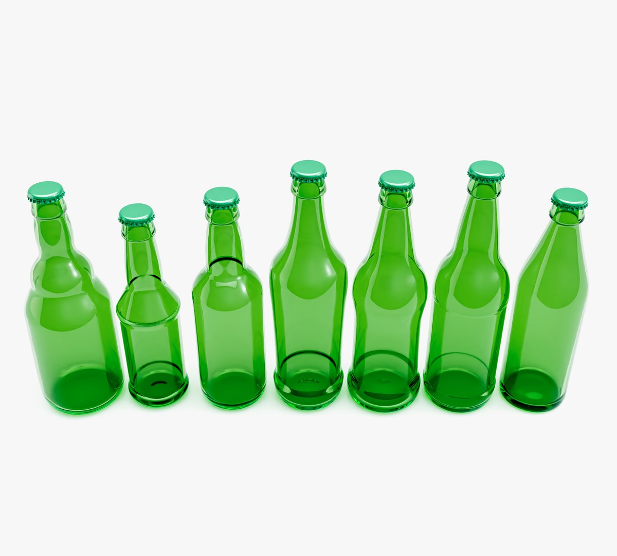 3D Beer Bottle Shapes Model - TurboSquid 2025035
