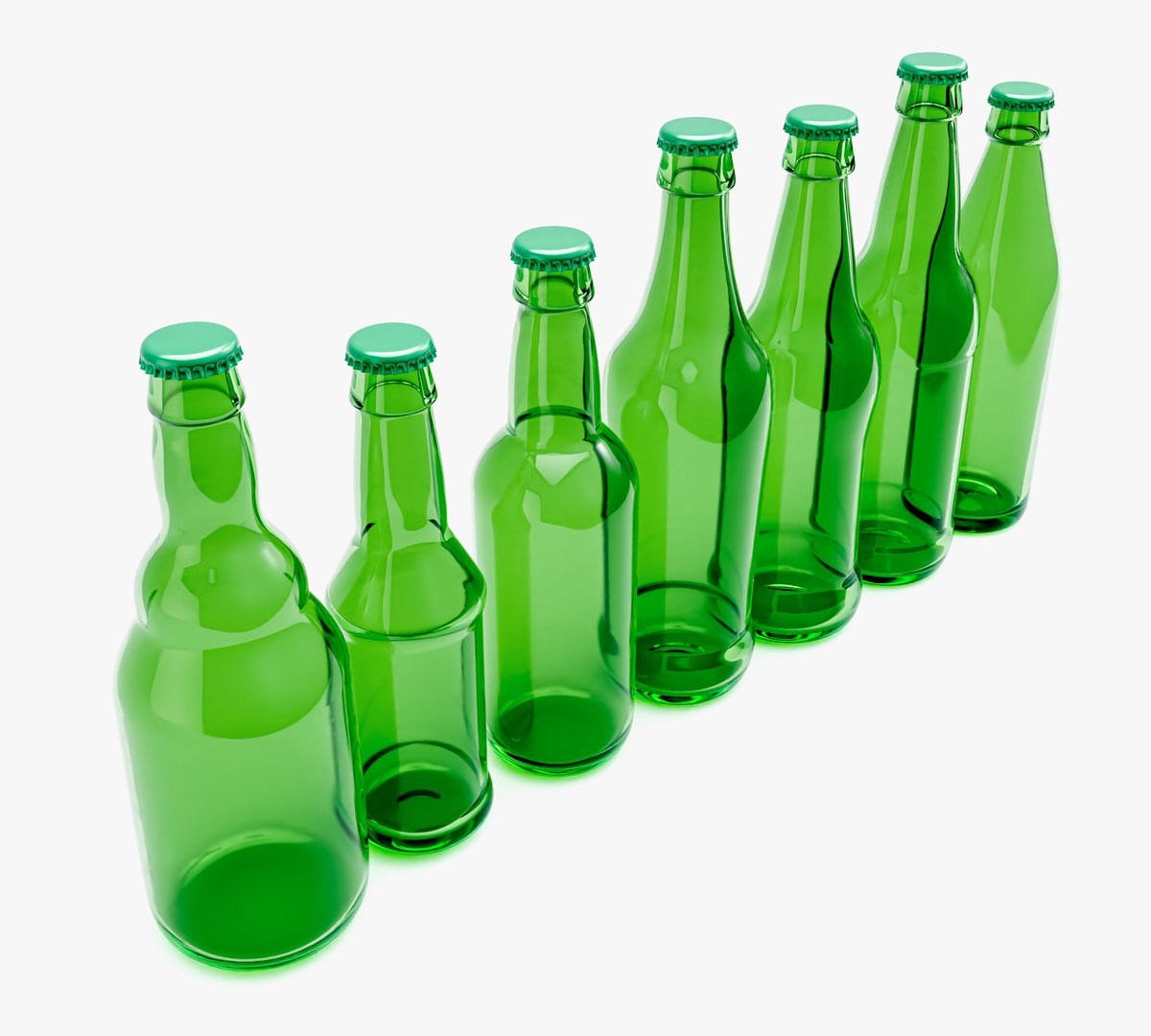 3D Beer Bottle Shapes Model - TurboSquid 2025035