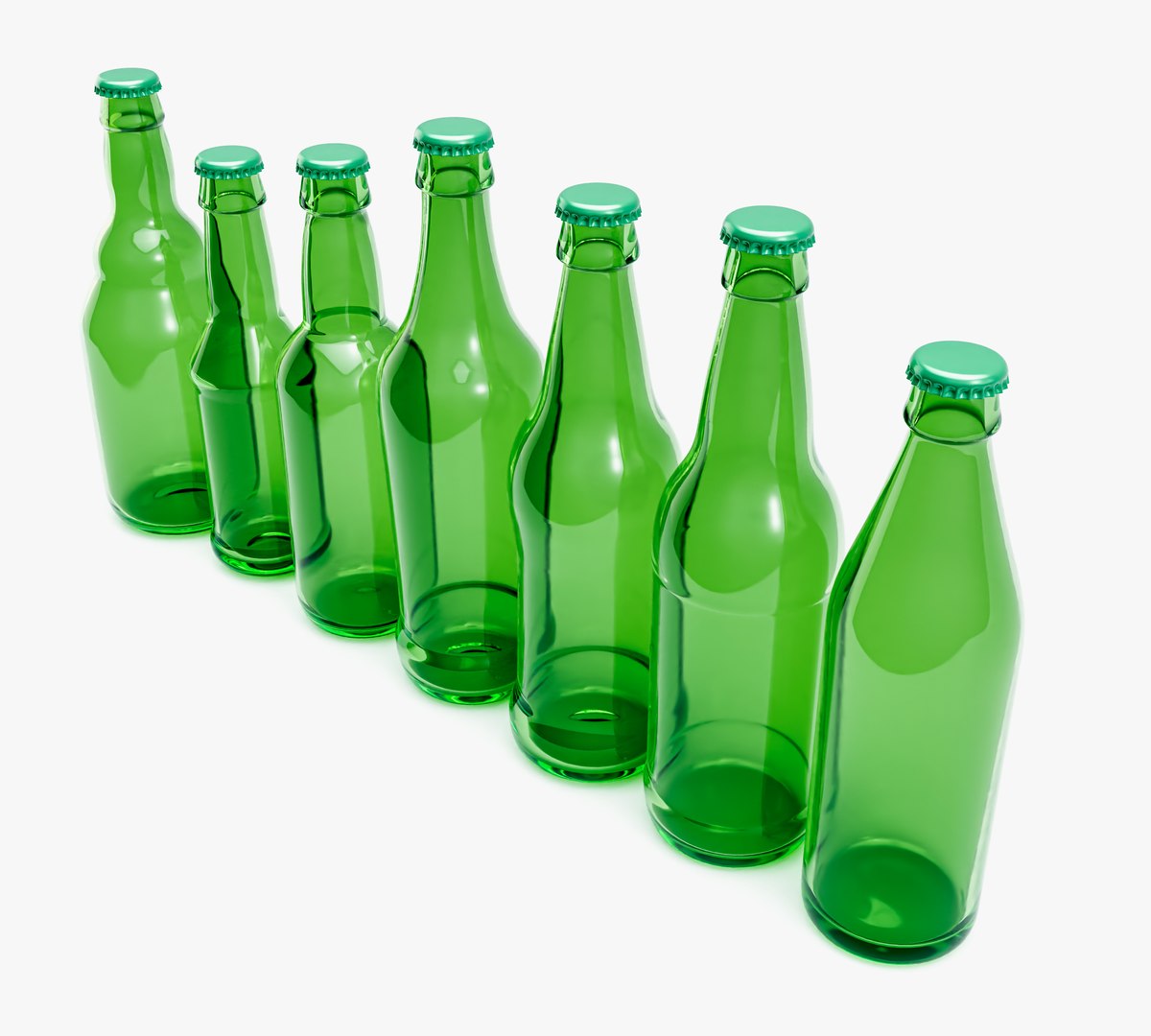 3D Beer Bottle Shapes Model - TurboSquid 2025035