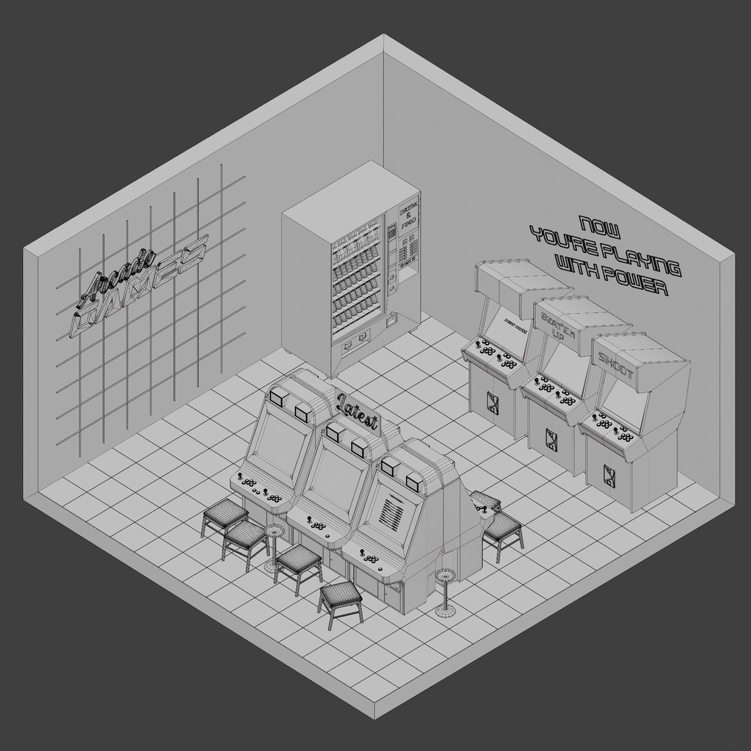 Arcade Center Low-Poly Model - TurboSquid 1763841