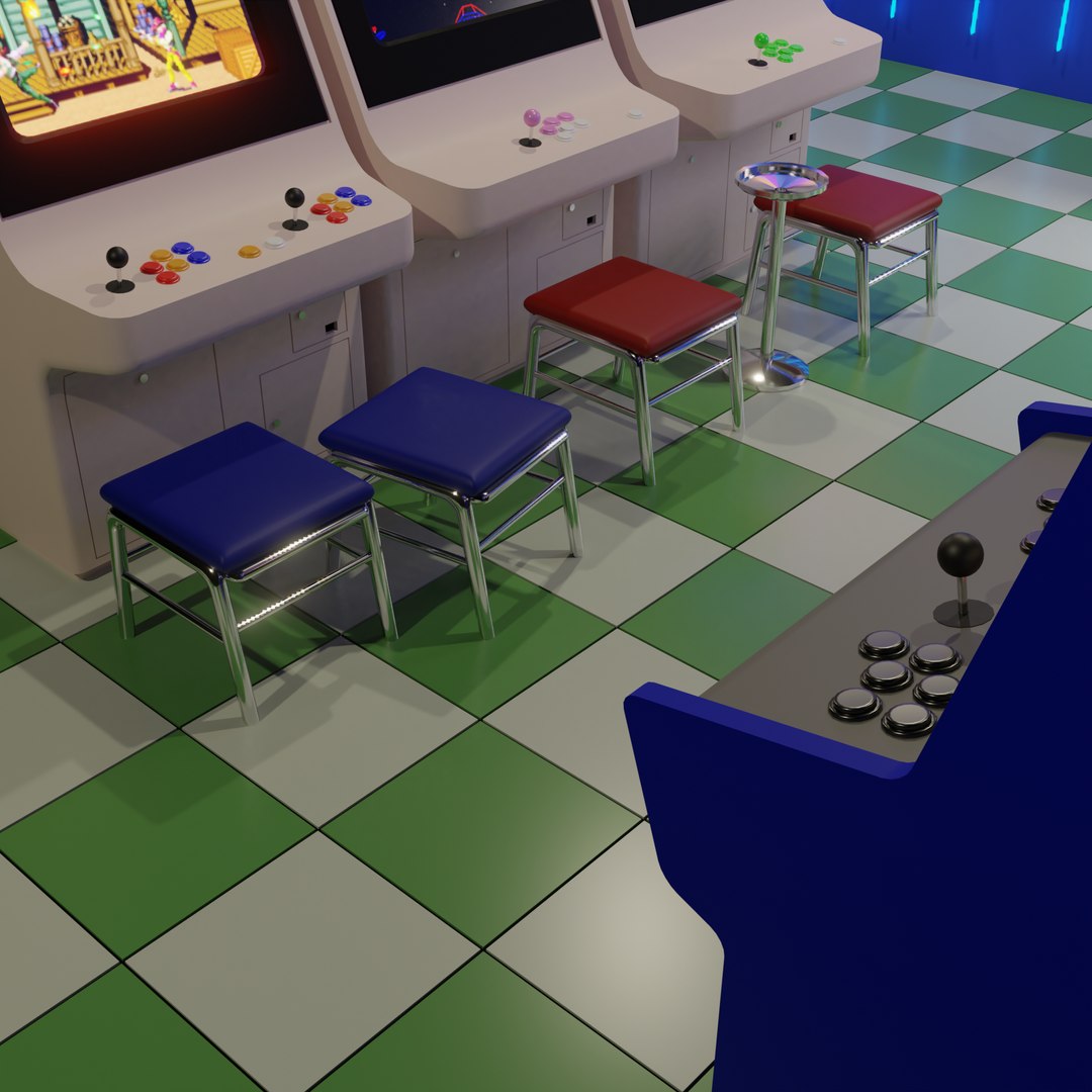 Arcade Center Low-Poly Model - TurboSquid 1763841