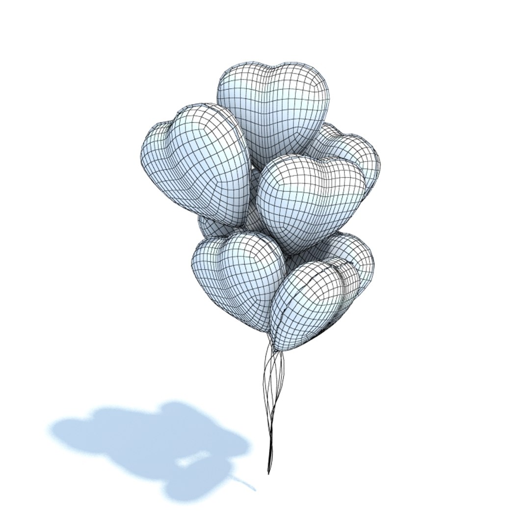 3d Balloons Modelled Model