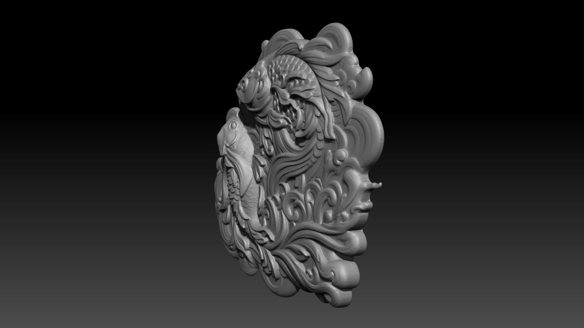 3D Bas Relief Fish 02 240506 3D Print Model - TurboSquid 2291076