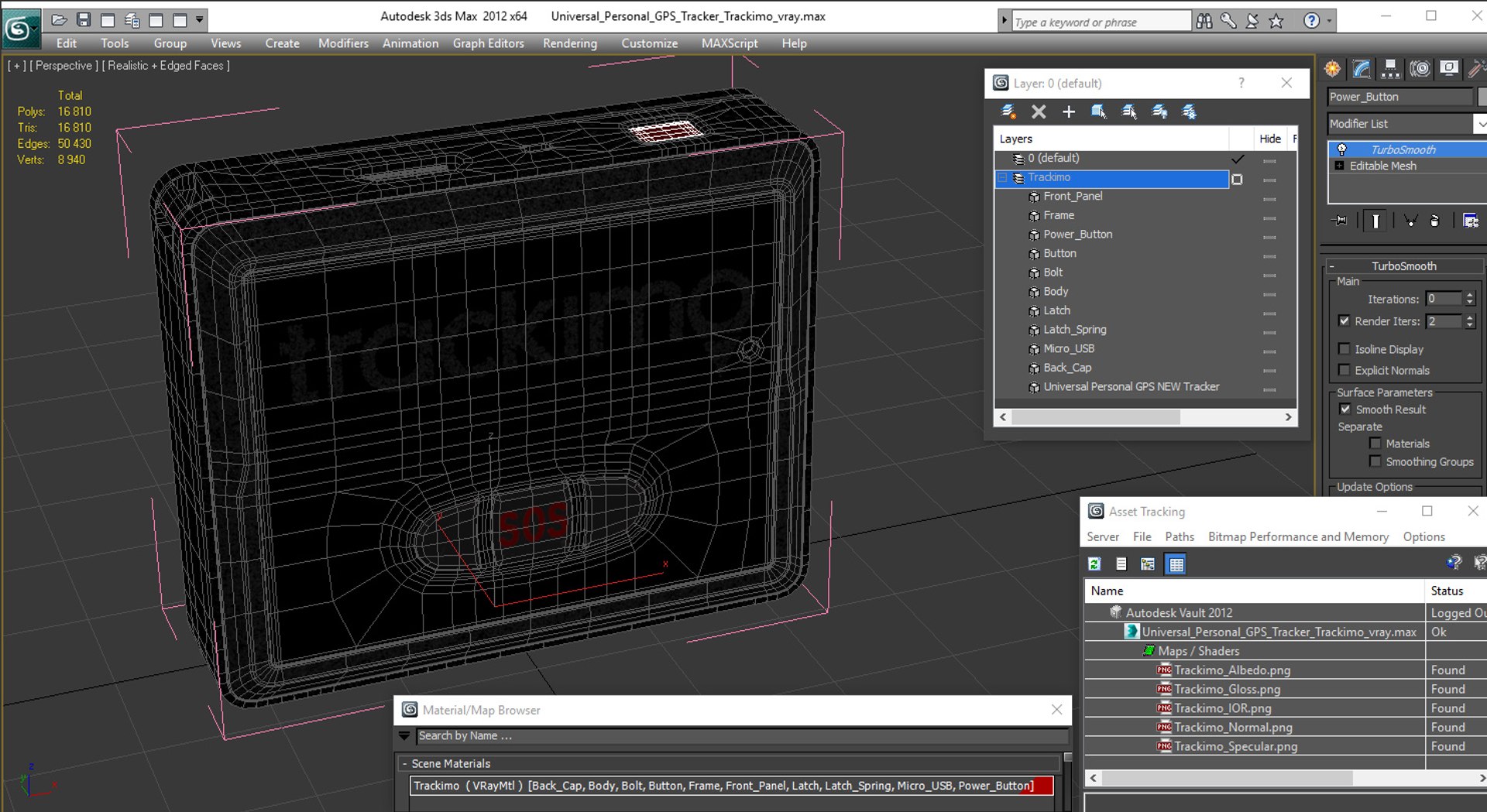 3D universal personal gps tracker - TurboSquid 1346254