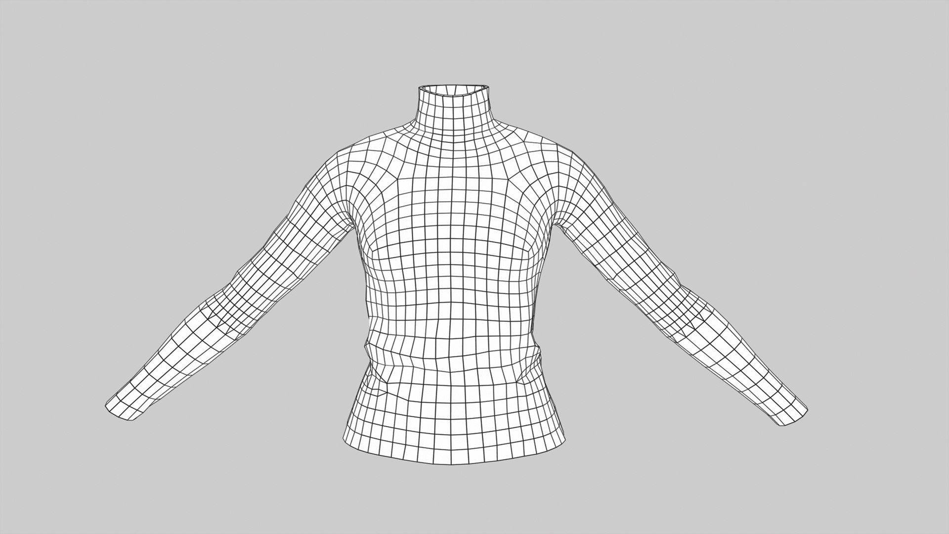 Blue Turtle Neck Pull Top 3D Model - TurboSquid 2176064