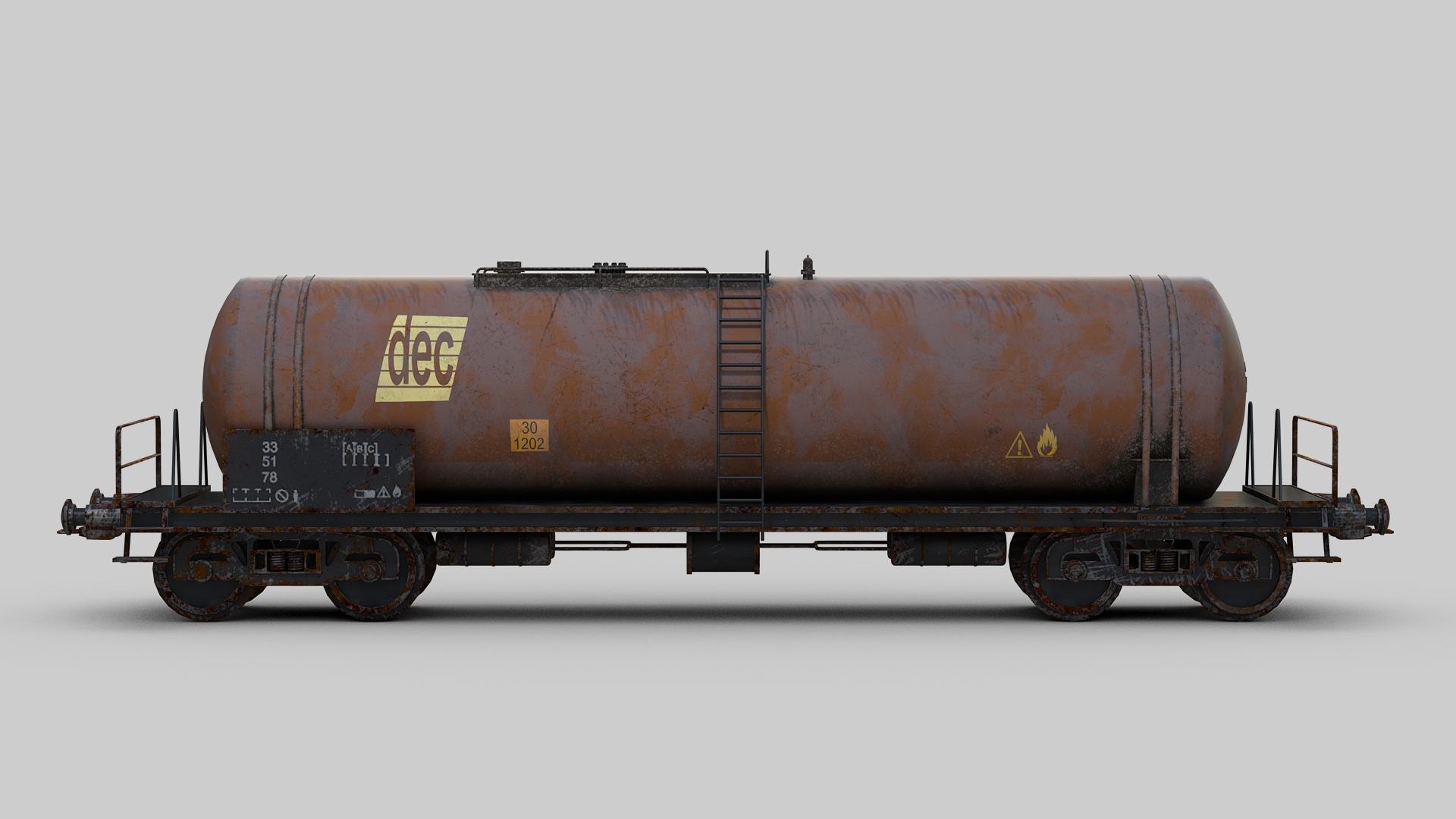 3D Railroad Tank Car Model - TurboSquid 1860584