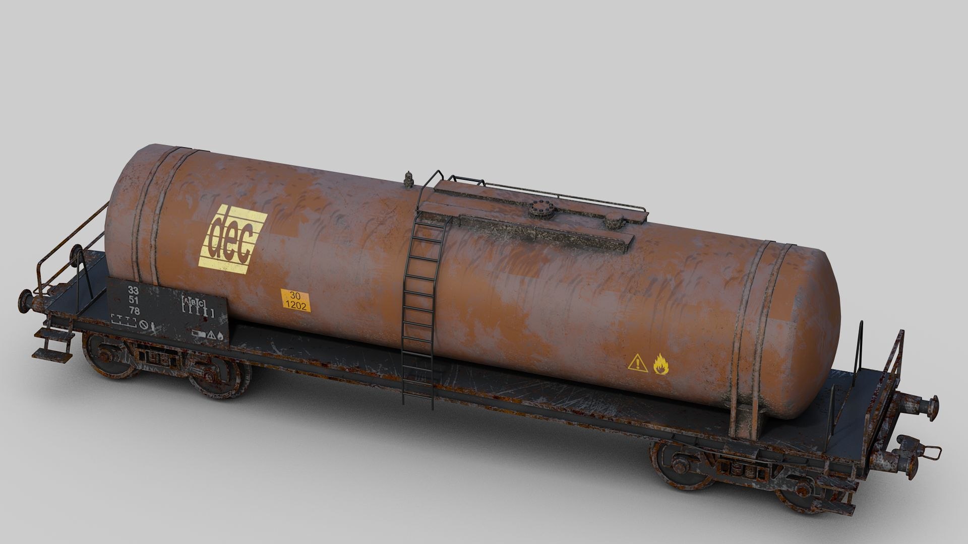 3D Railroad Tank Car Model - TurboSquid 1860584