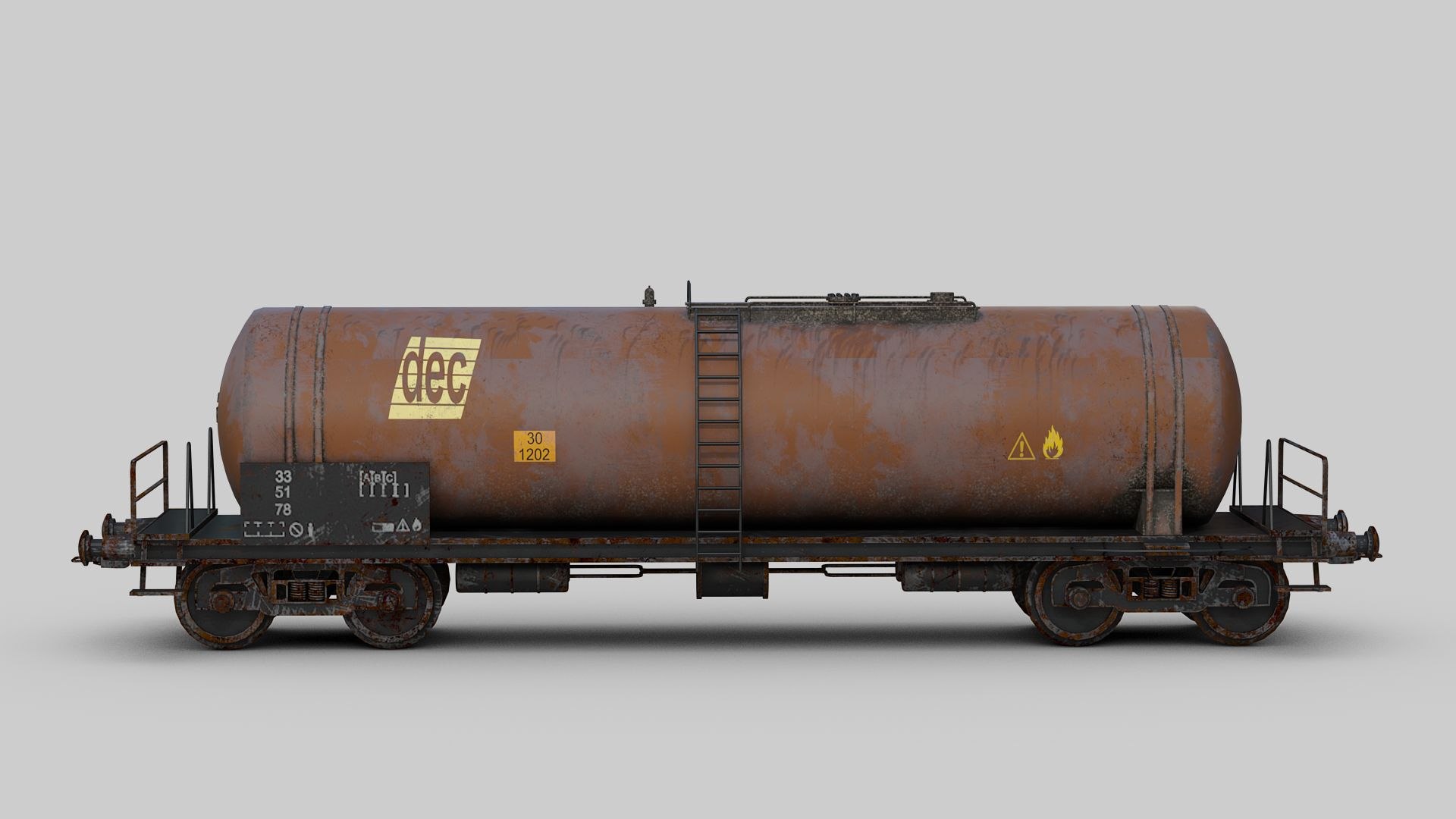 3D Railroad Tank Car Model - TurboSquid 1860584