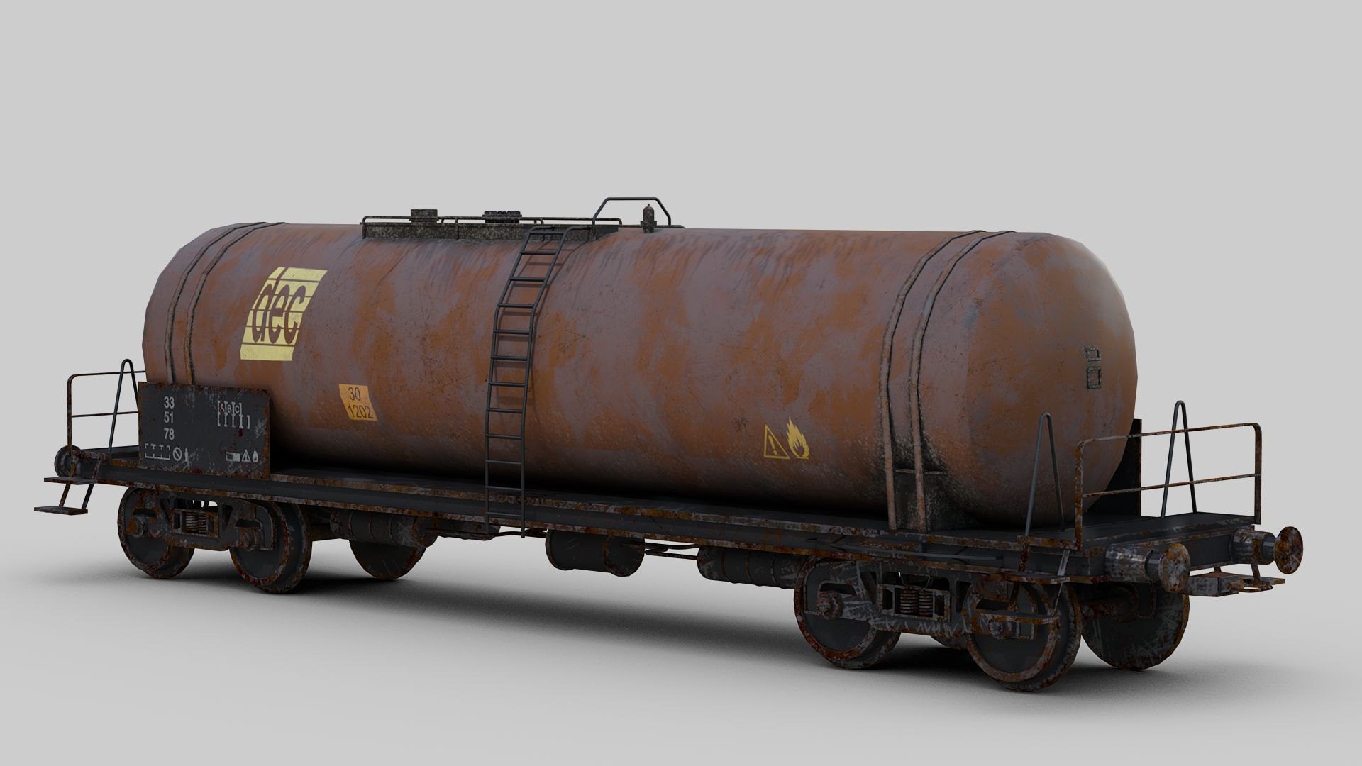 3D Railroad Tank Car Model - TurboSquid 1860584