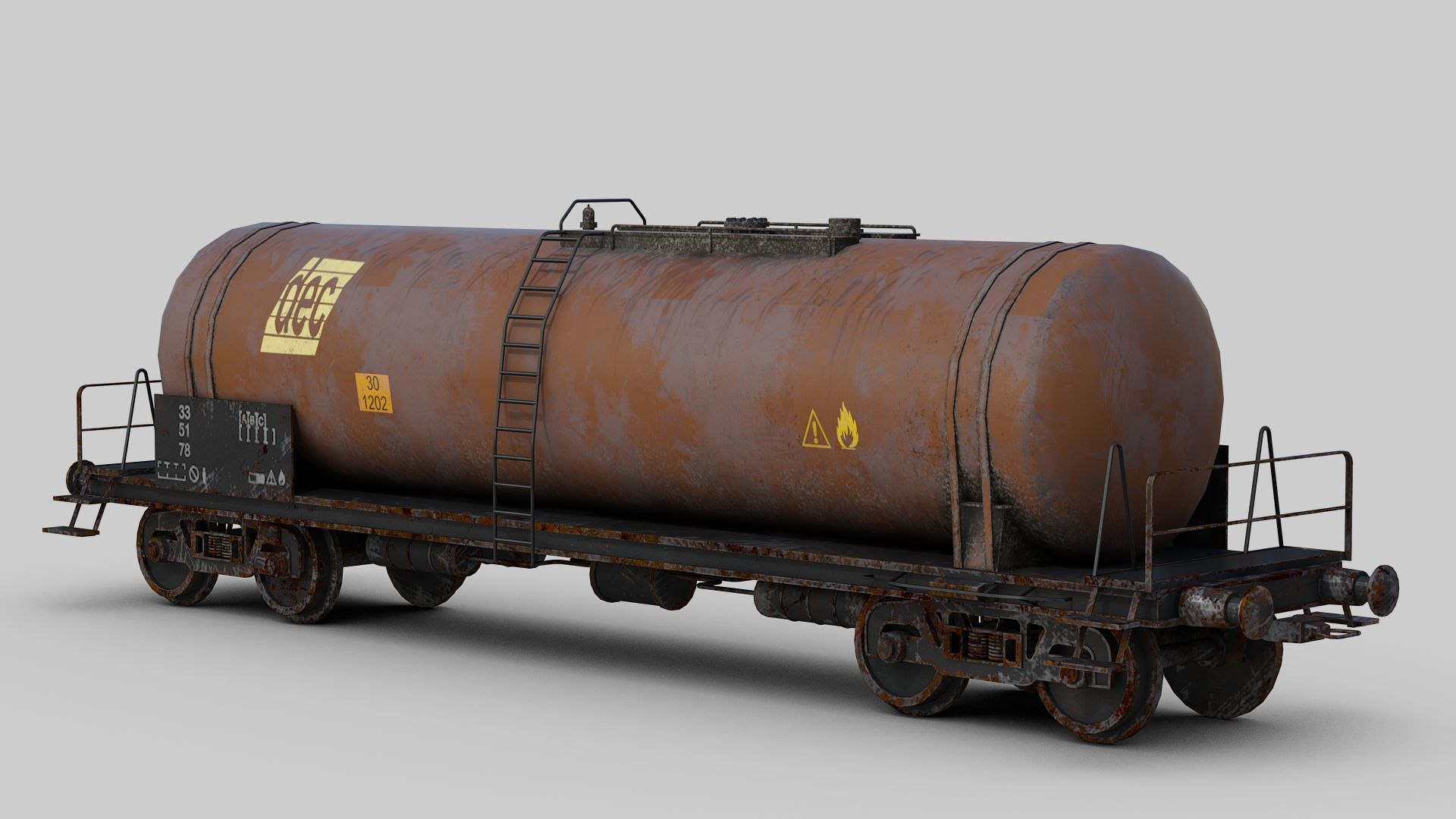 3D Railroad Tank Car Model - TurboSquid 1860584