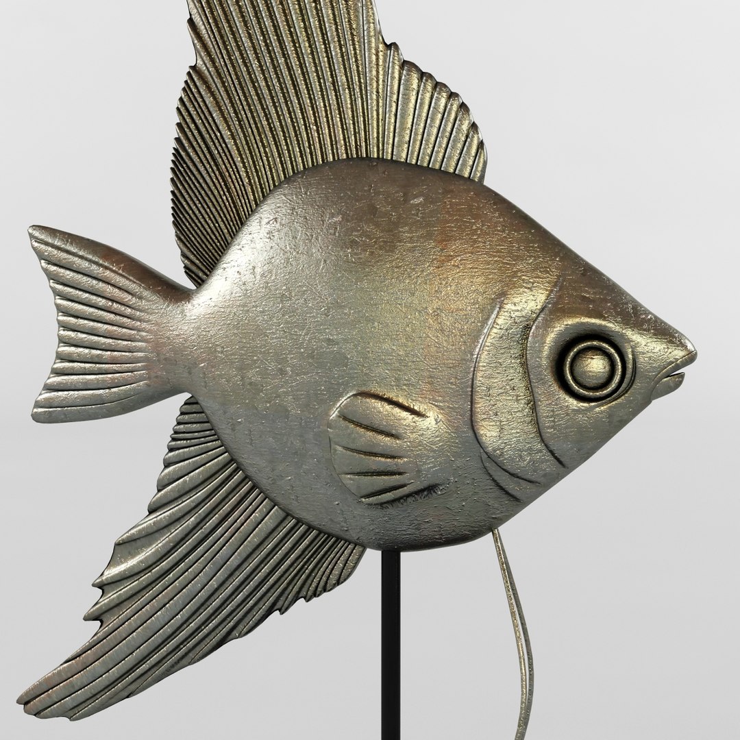 Bronze Fish Decor 3d Model