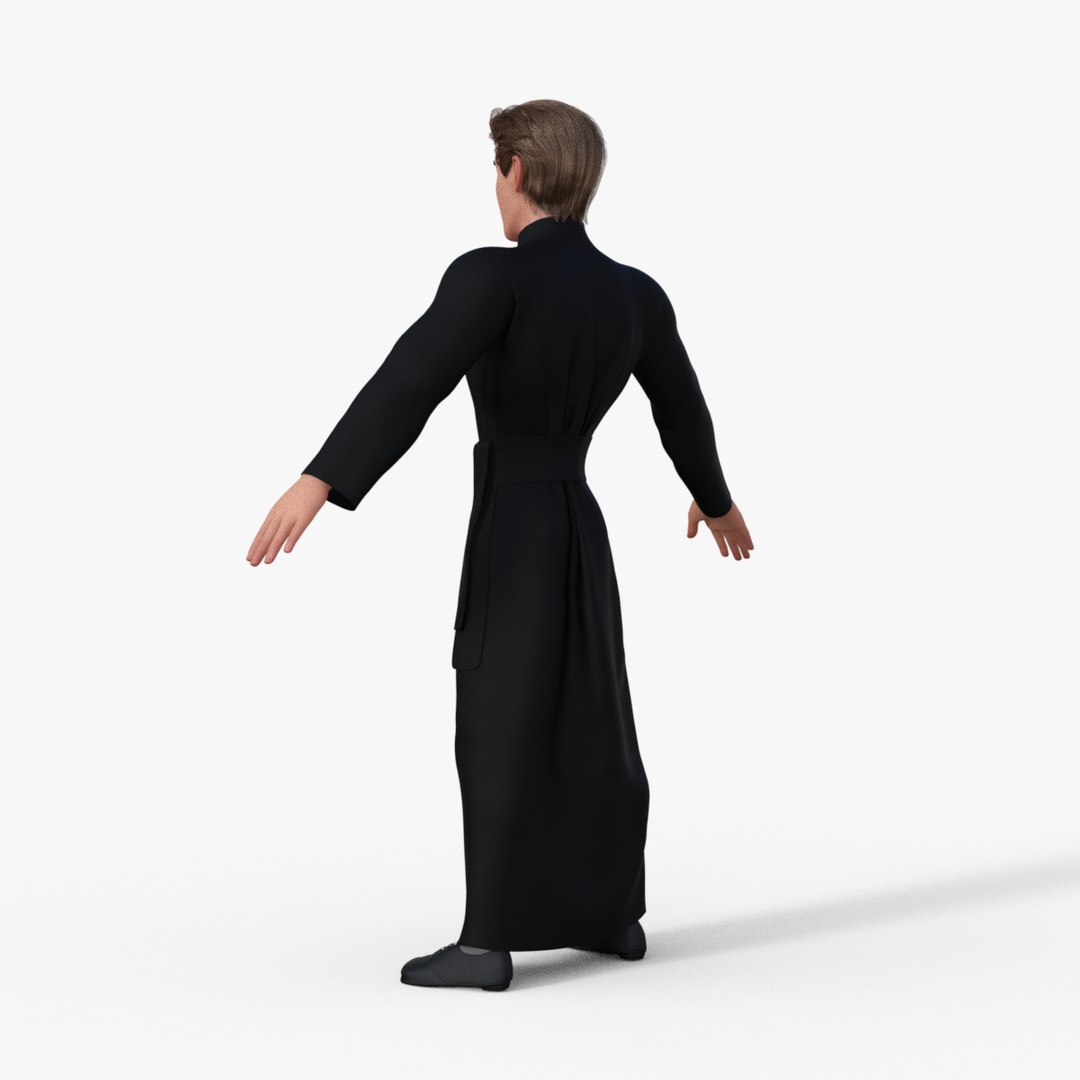 3D Model Cartoon Priest - TurboSquid 1979503