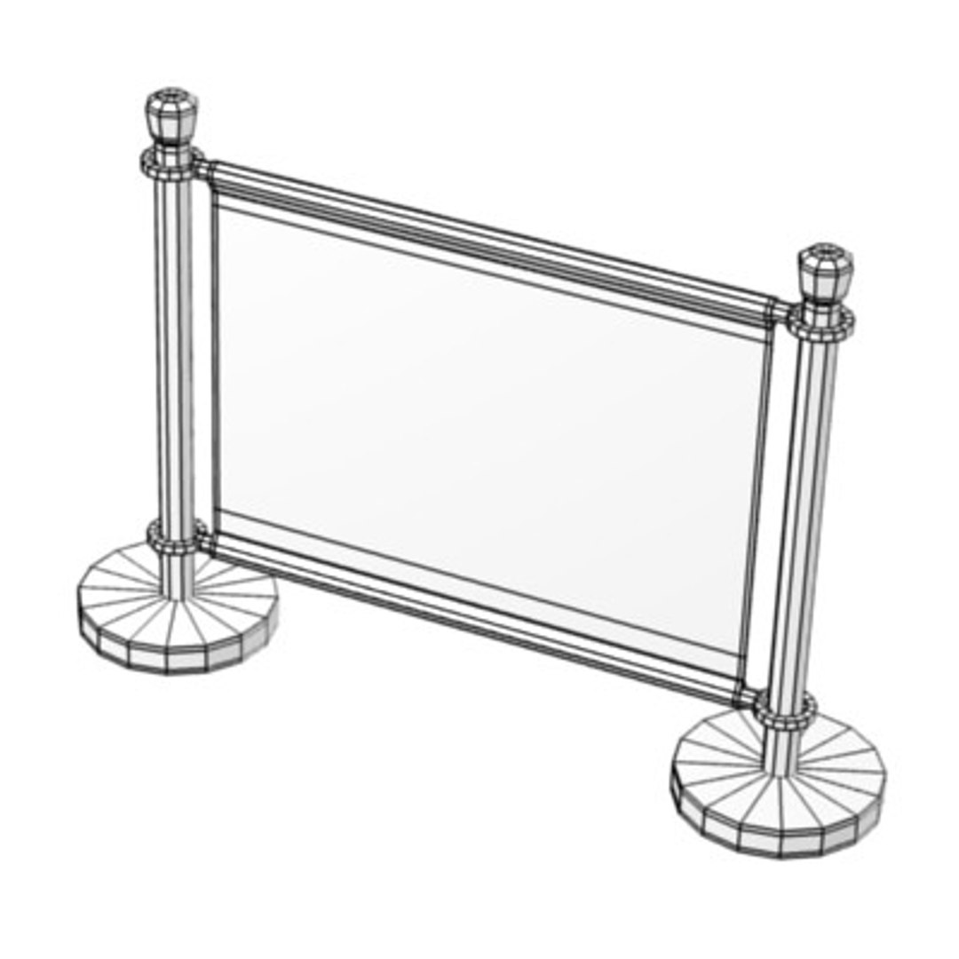 3d stand barriers model