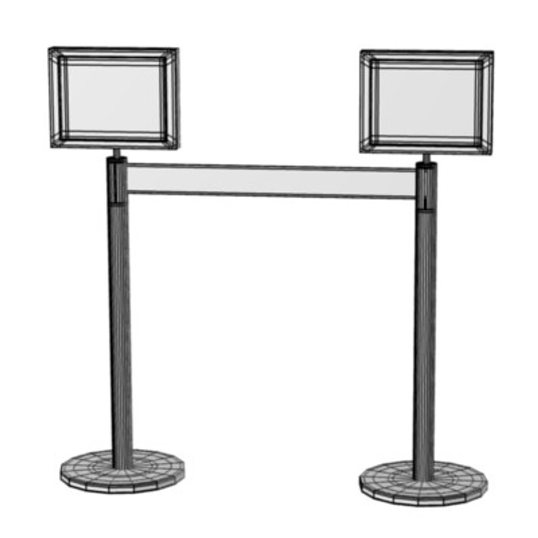 3d stand barriers model