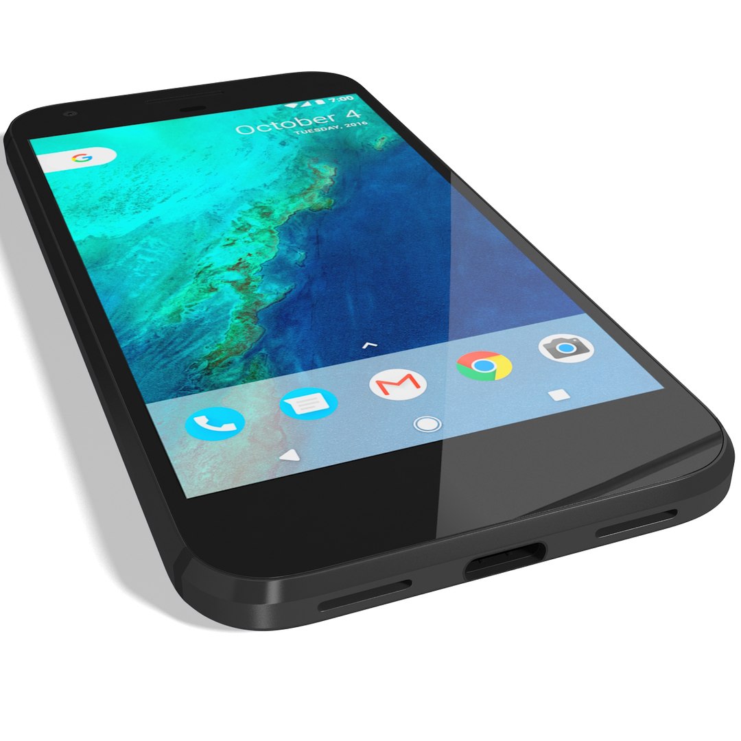 3d model realistic google pixel colors