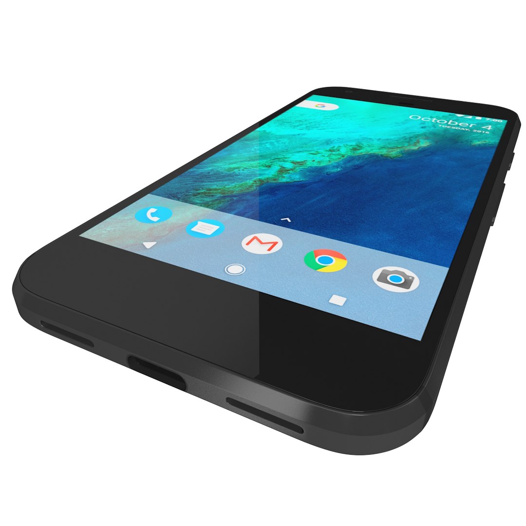3d model realistic google pixel colors