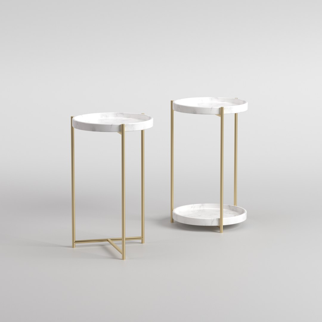 Oliver Marble Tray Table 3D Model - TurboSquid 1424273