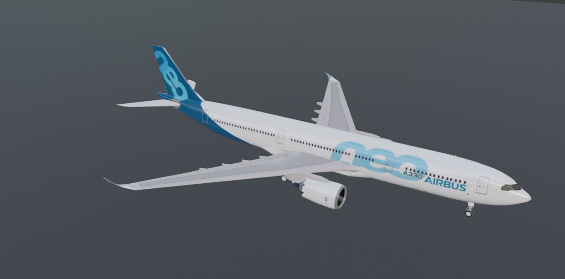 3D Model Airbus A330-900neo Airbus House Livery Low-poly 3D Mode ...
