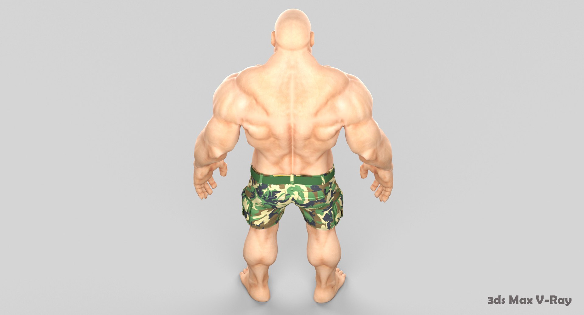 3d model muscular man 2