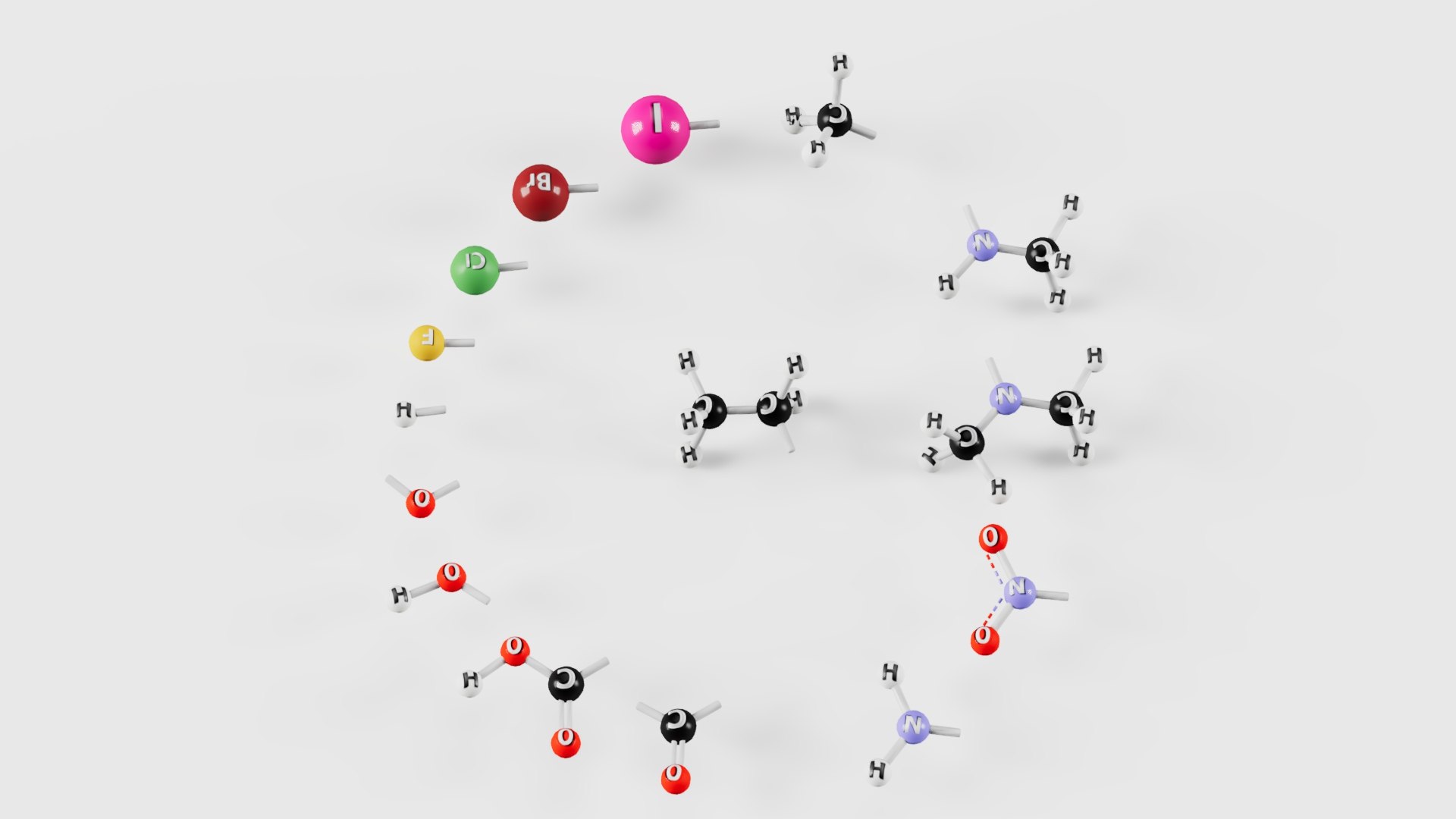 3D Model Organic Function Group - TurboSquid 2018011