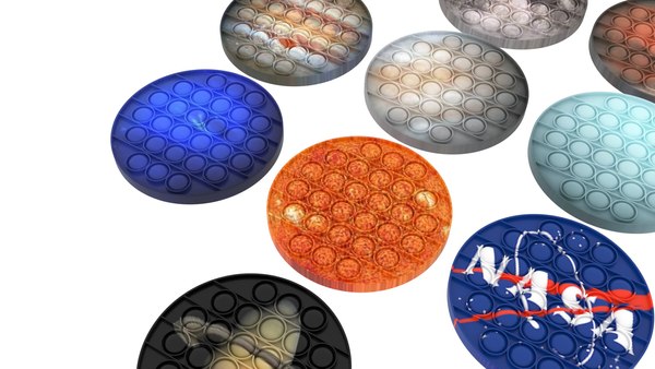 Space Pop It Fidget Toys Set 3D model - TurboSquid 1807754