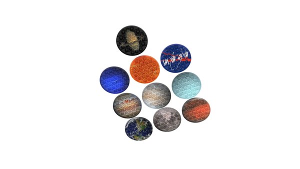 Space Pop It Fidget Toys Set 3D model - TurboSquid 1807754